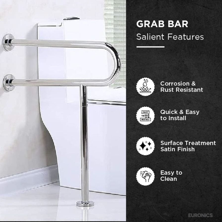 Handicap Grab Bar, U Shaped Disabled Grab Bar | Euronics India