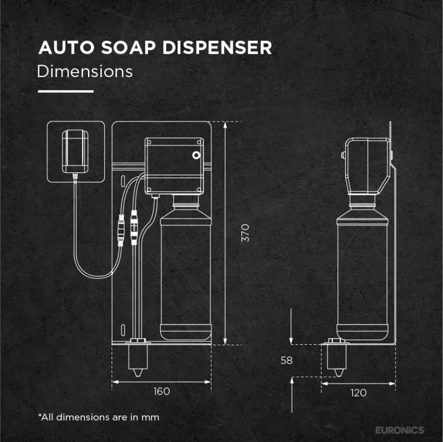 Behind Mirror Soap Dispenser for Public Washrooms | Euronics